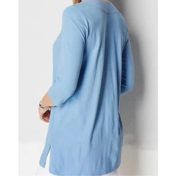 J. Jill | Tops | J Jill Pure Jill Blue Trapunto Tunic Nwt Petite Small ...